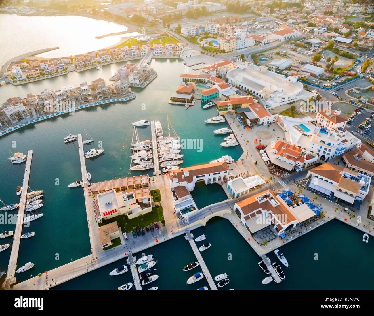 Aerial view of Limassol Marina, Cyprus Stock Photo - Alamy