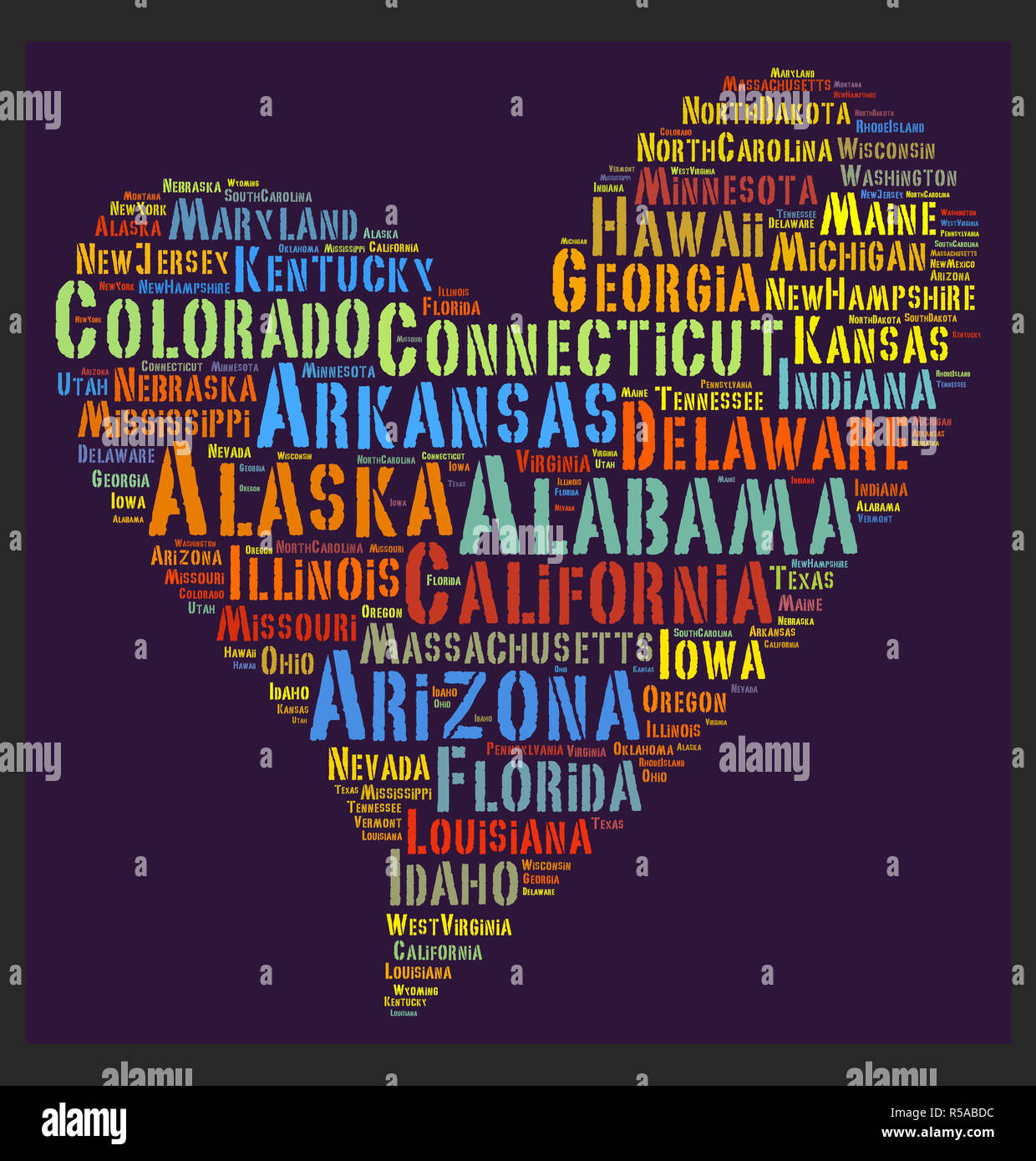 Oklahoma west virginia states hi-res stock photography and images - Alamy