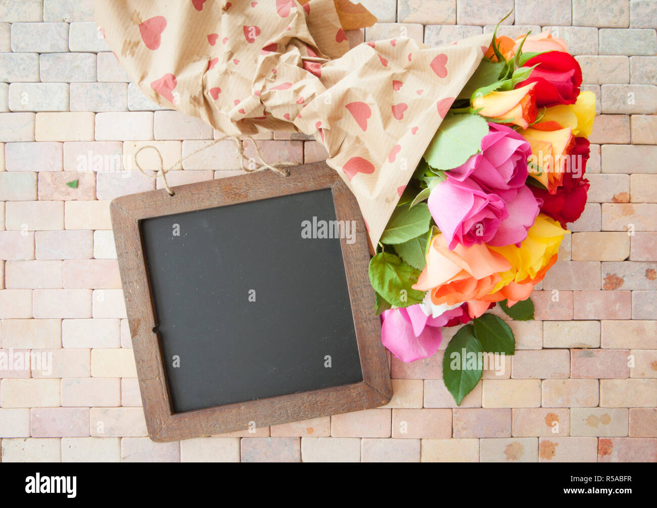 fresh colorful roses Stock Photo - Alamy