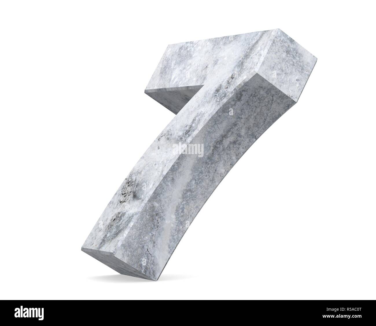 3D rendering concrete number 7 seven. 3D render Illustration Stock ...