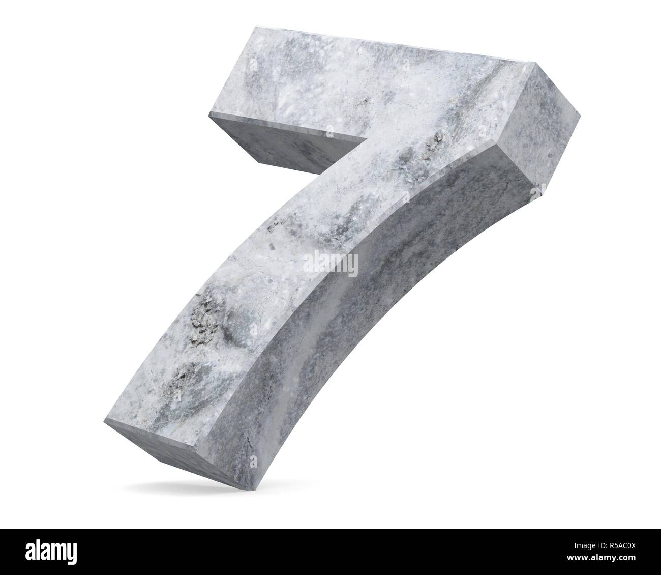 3D rendering concrete number 7 seven. 3D render Illustration Stock ...