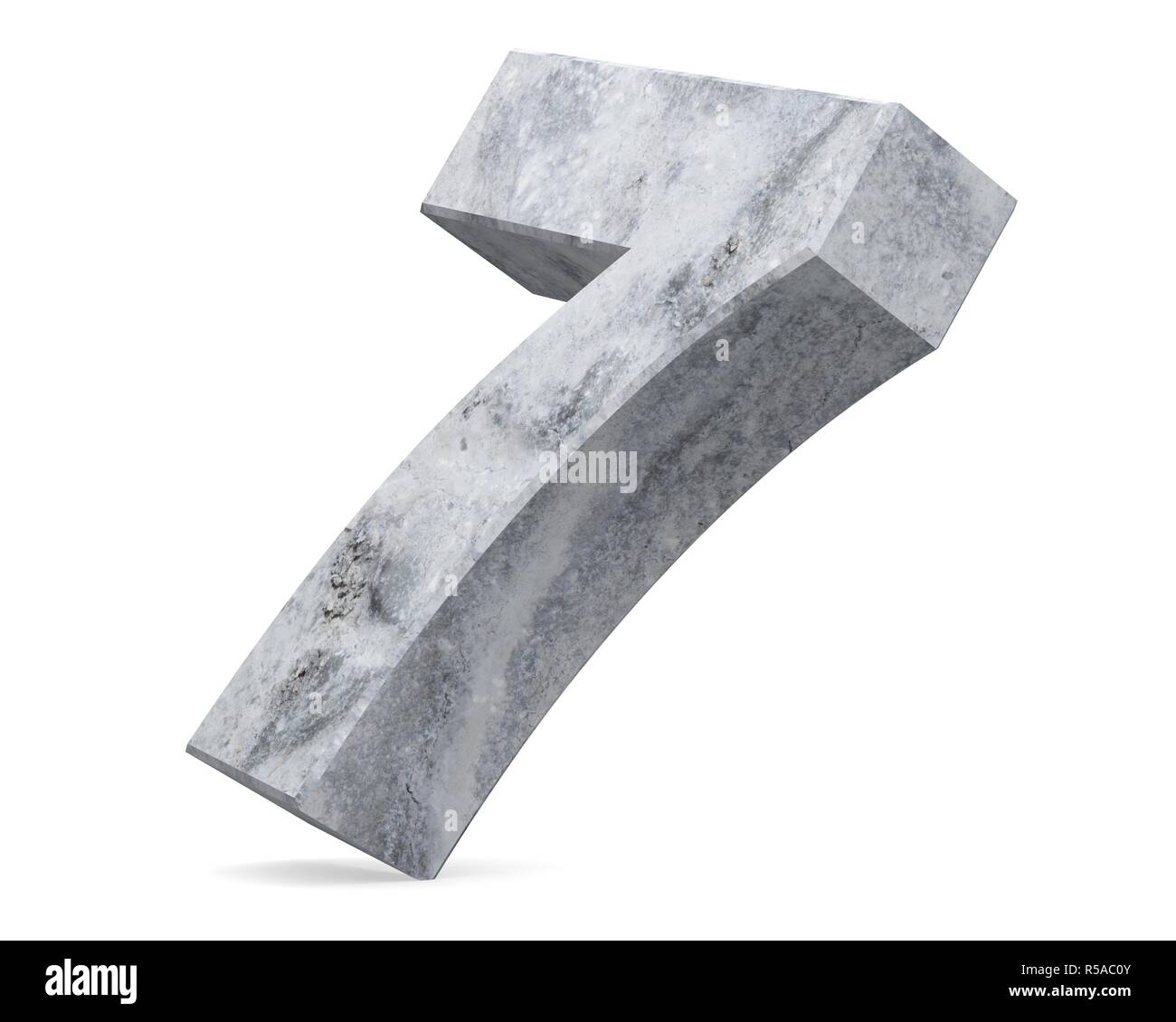 3D rendering concrete number 7 seven. 3D render Illustration Stock ...