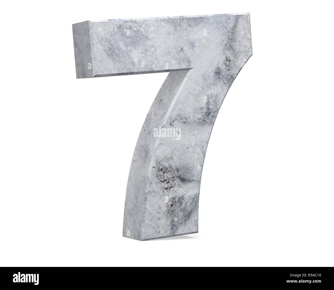3D rendering concrete number 7 seven. 3D render Illustration Stock ...