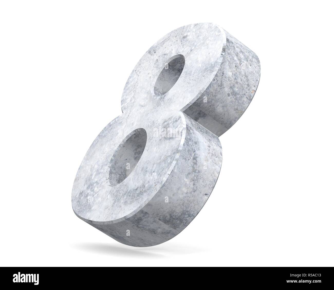 3D rendering concrete number 8 eight. 3D render Illustration Stock ...