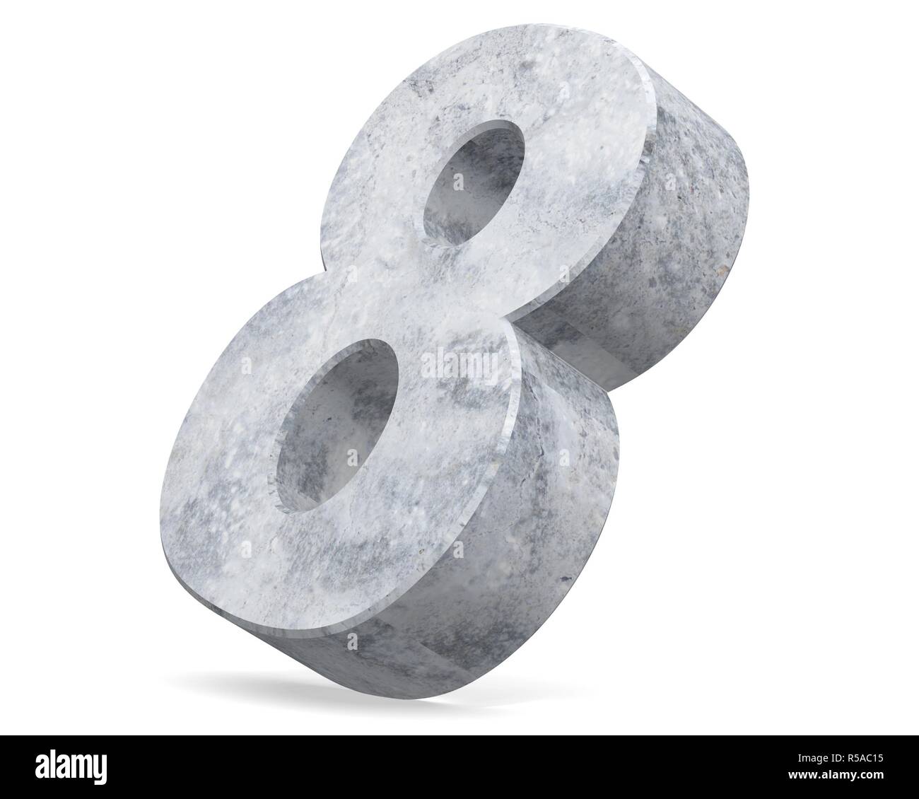 3D rendering concrete number 8 eight. 3D render Illustration Stock ...