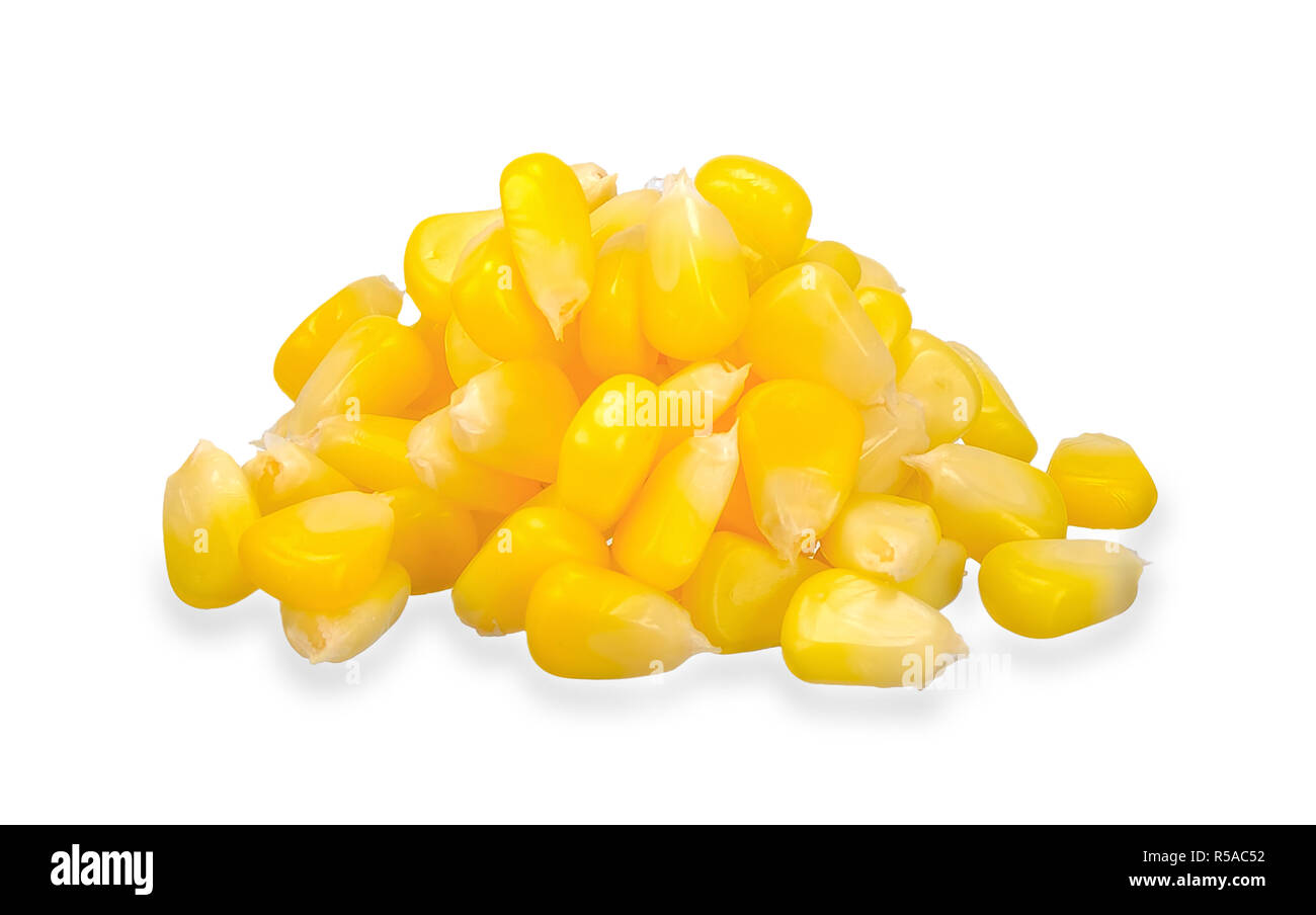 Corn isolated on white with clipping path Stock Photo - Alamy