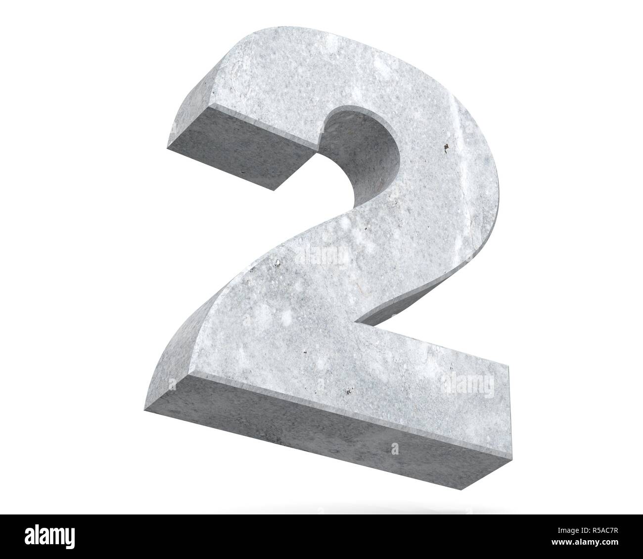 3D rendering concrete number 2 two. 3D render Illustration Stock Photo ...