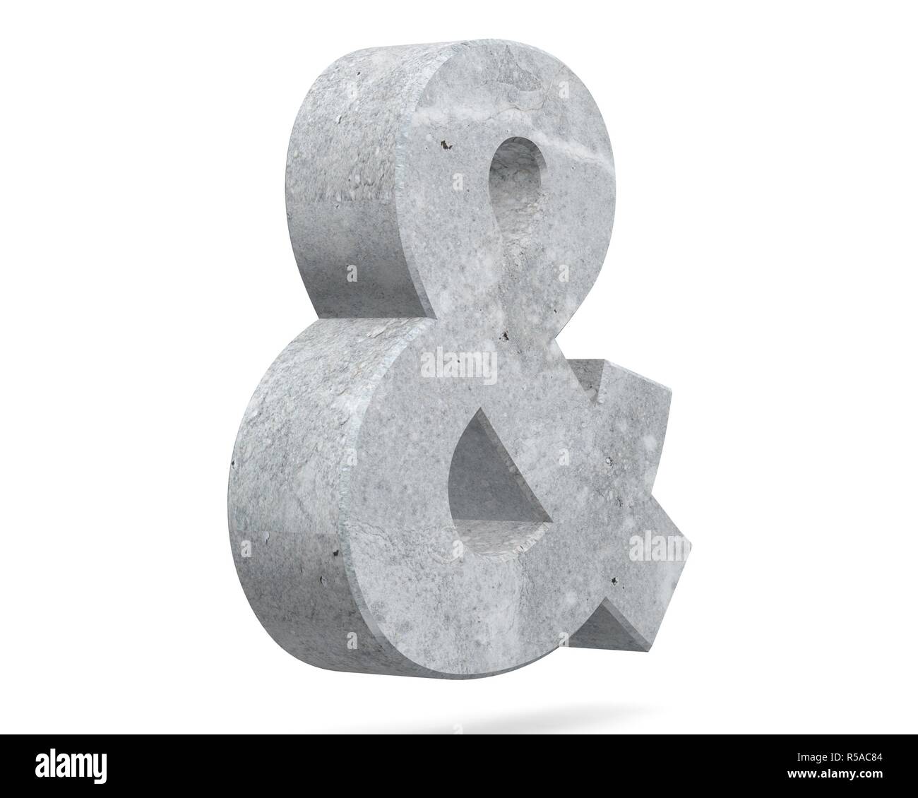 3D rendering concrete symbol - ampersand. 3D render Illustration Stock ...