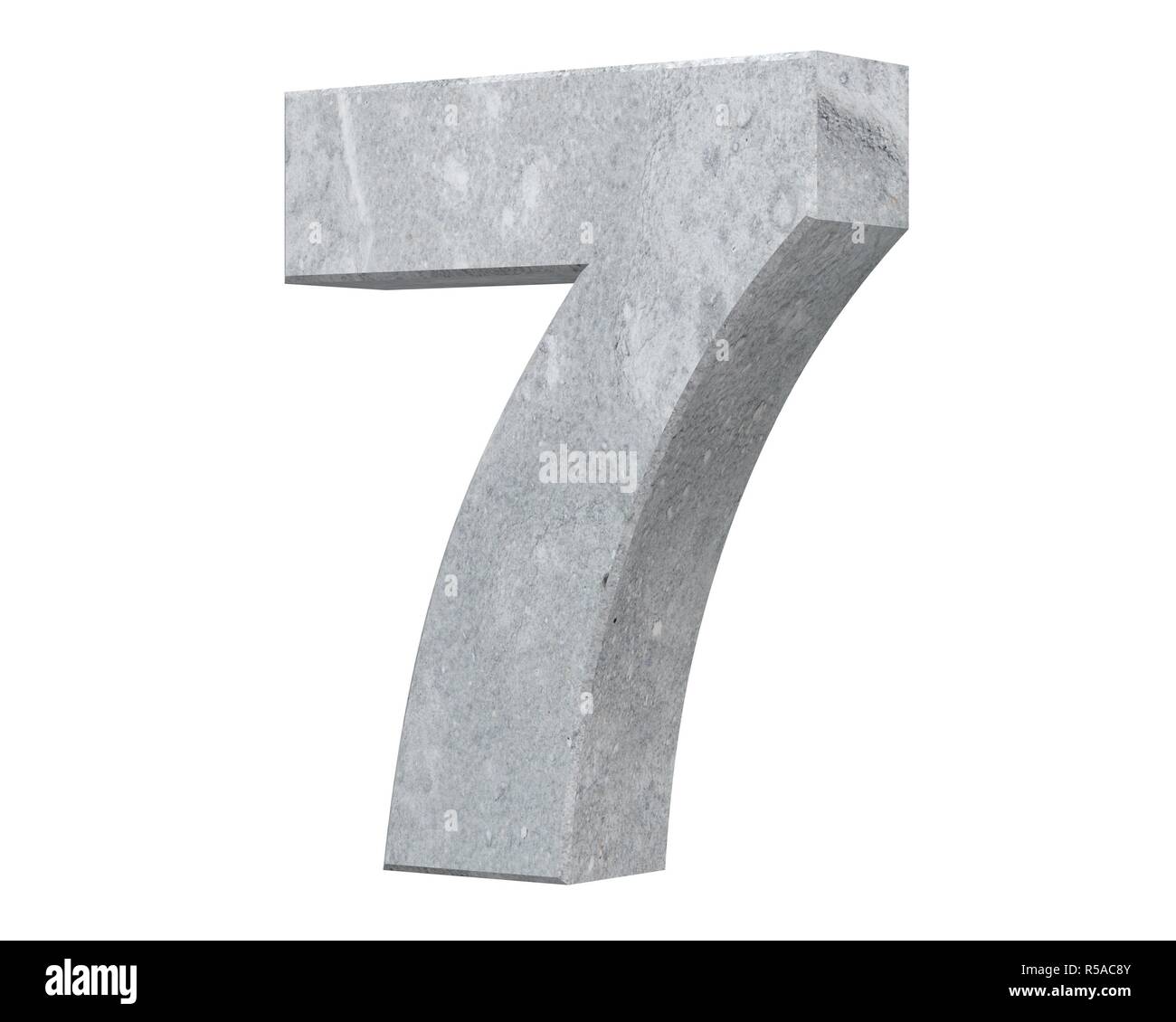 3D rendering concrete number 7 seven. 3D render Illustration Stock ...