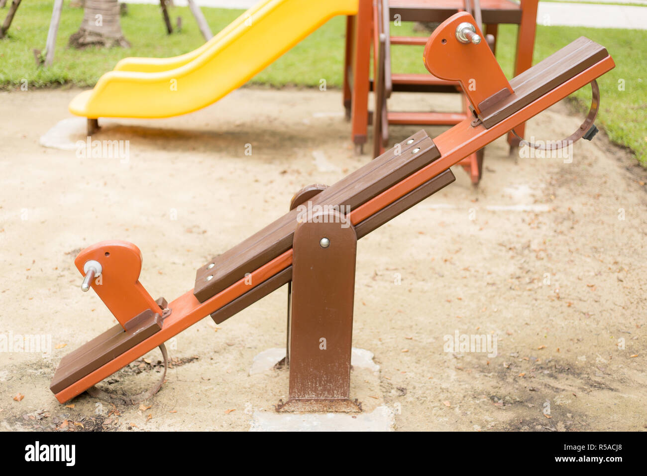 Rocking Horse in the children playground Stock Photo - Alamy