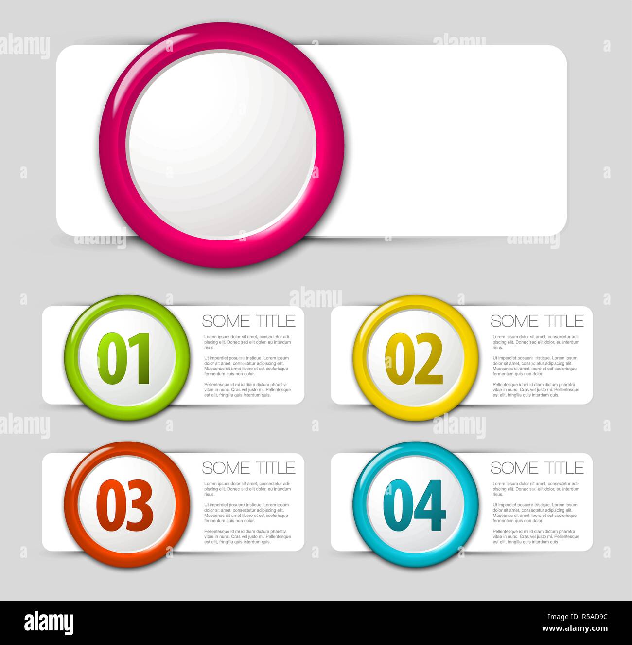 One two three four - vector progress icons for four steps Stock Vector ...