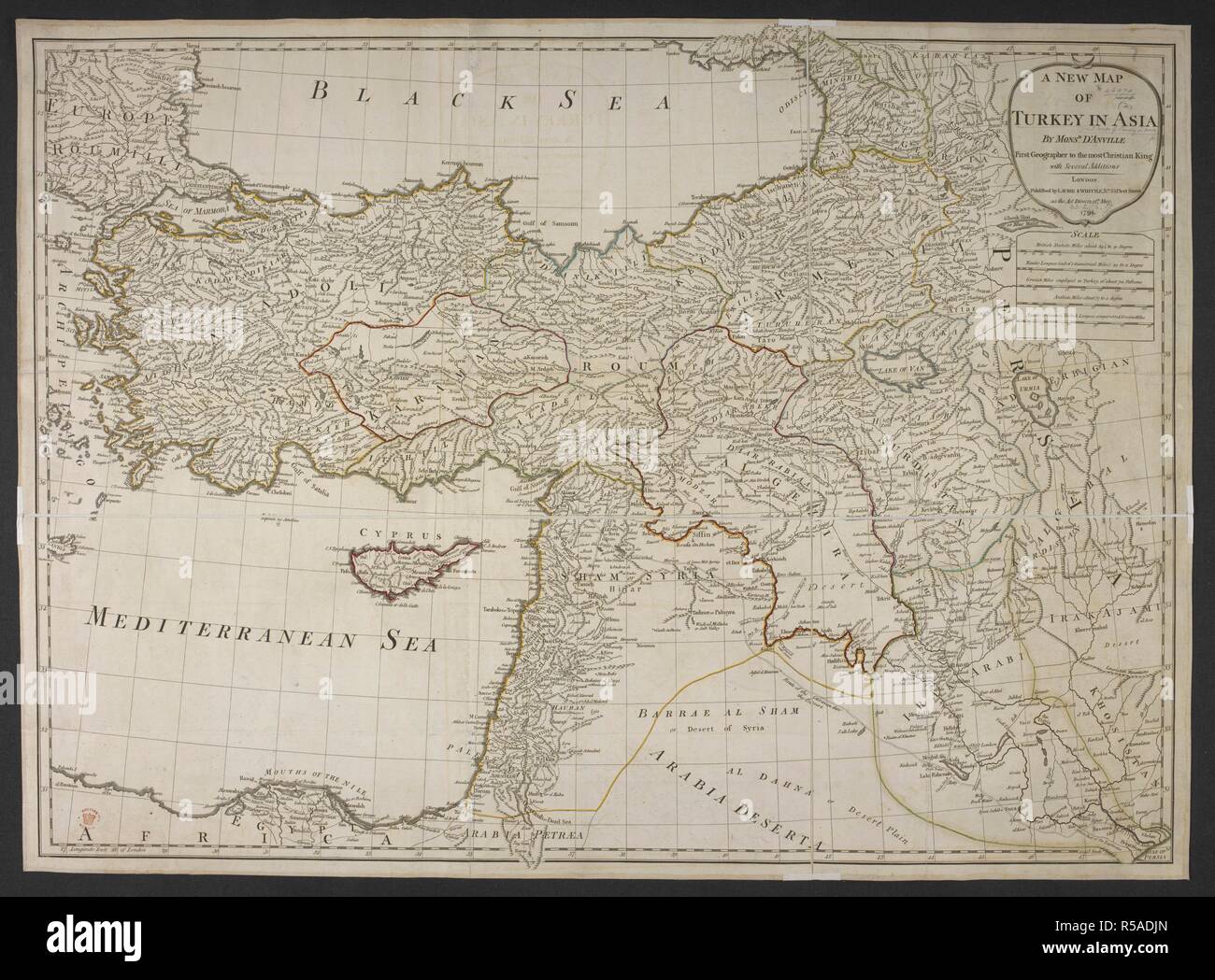 A new map of Turkey in Asia. A New Map of Turkey in Asia by M. D ...