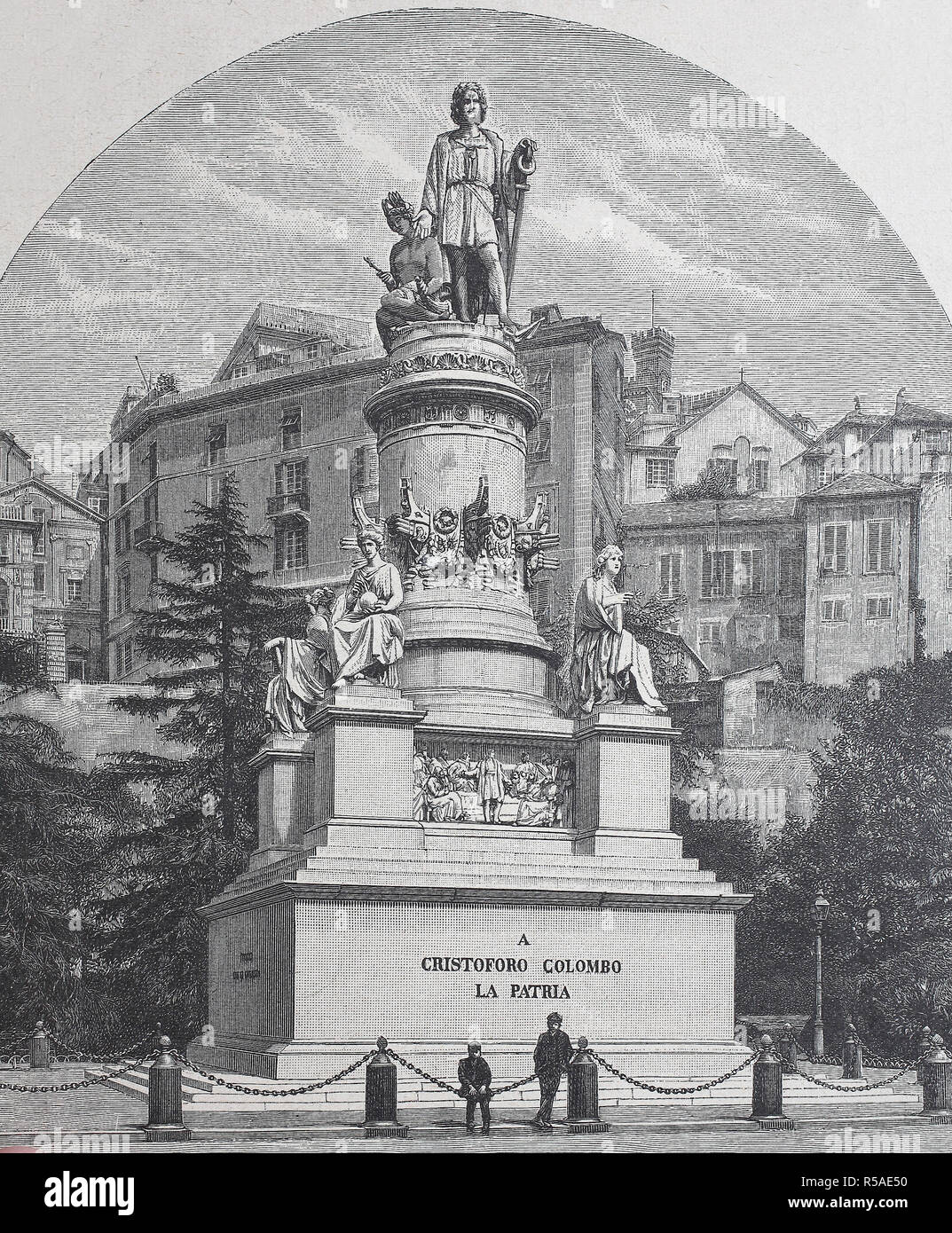 Genoa monument hi-res stock photography and images - Alamy