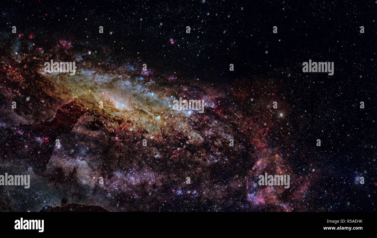 Universe filled with stars, nebula and galaxy. Elements of this image ...