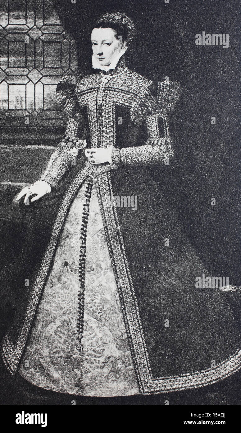 Fashion from england at the time of maria stuart, 1550, 1600, late ...