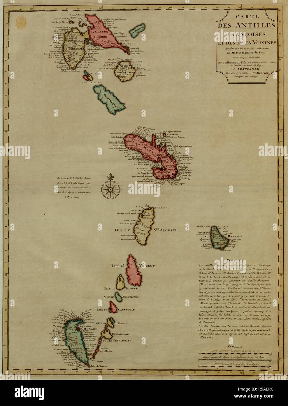 A map of French Antilles and the neighbouring islands. Carte des ...