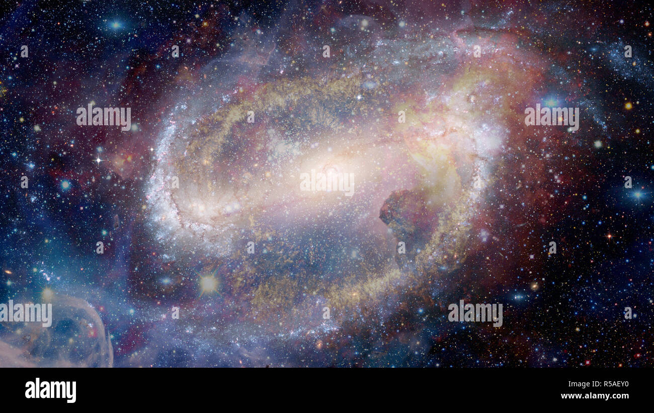 The Helix Nebula in deep space. Cosmic background. Elements of this ...