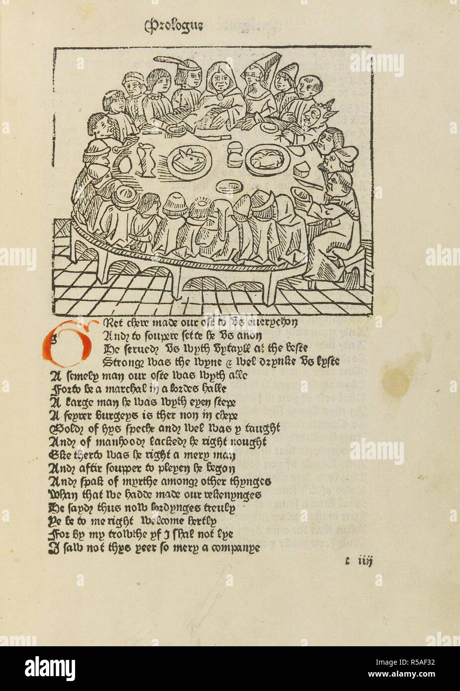 Canterbury Pilgrims. Canterbury Tales. W. Caxton: Westminster, 1485 ...