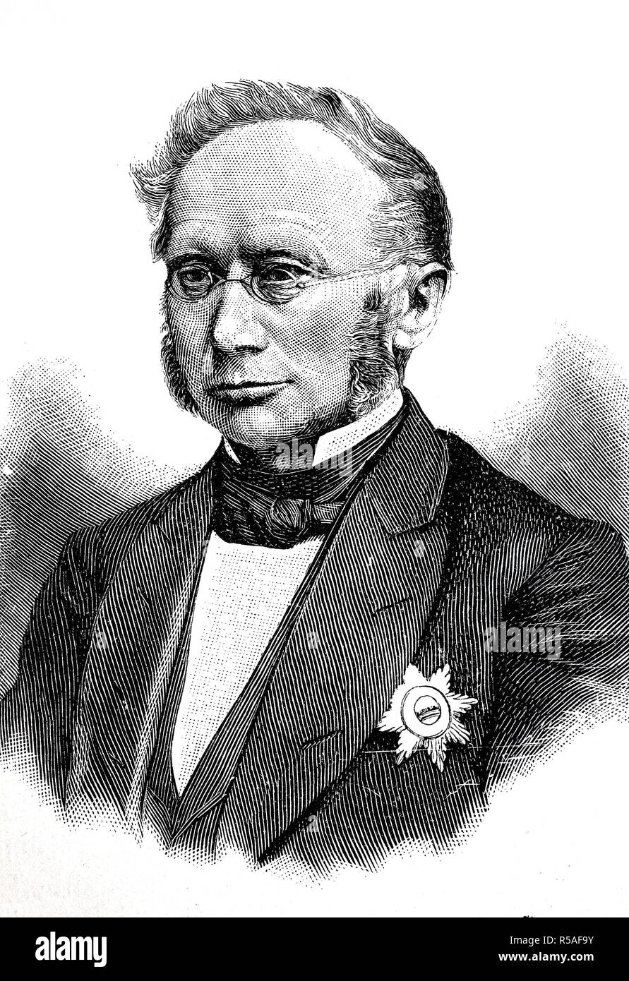 Baron Ludwig Windthorst, 17 January 1812, 14 March 1891, woodcut ...