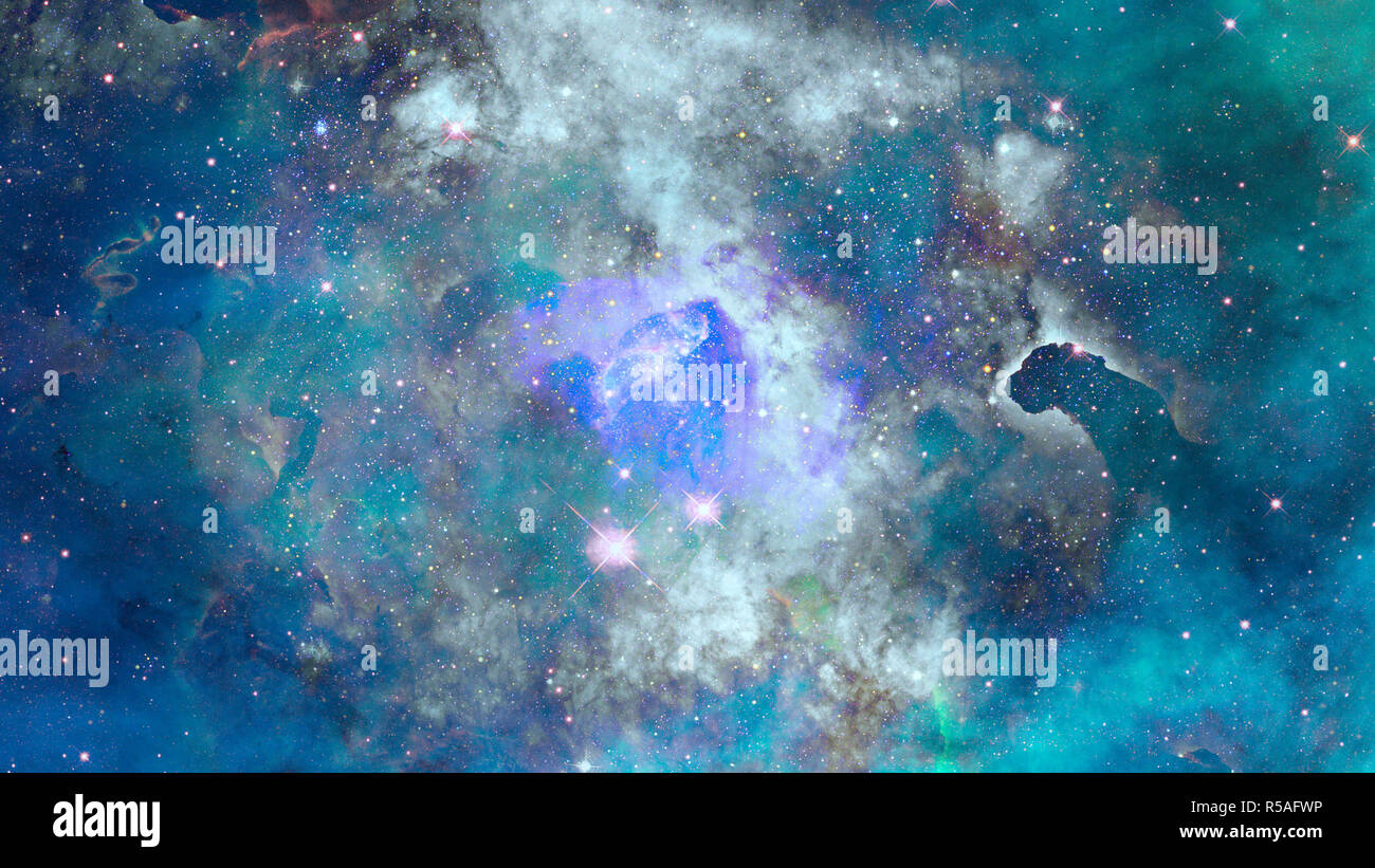Nebula and stars in deep space, mysterious universe. Elements of this ...