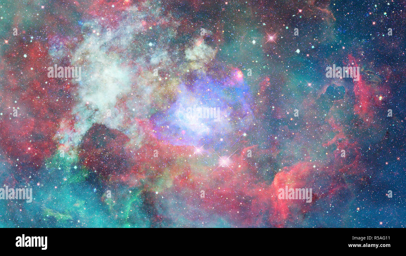 Nebula and stars in outer space. Astronomy background. Elements of this ...