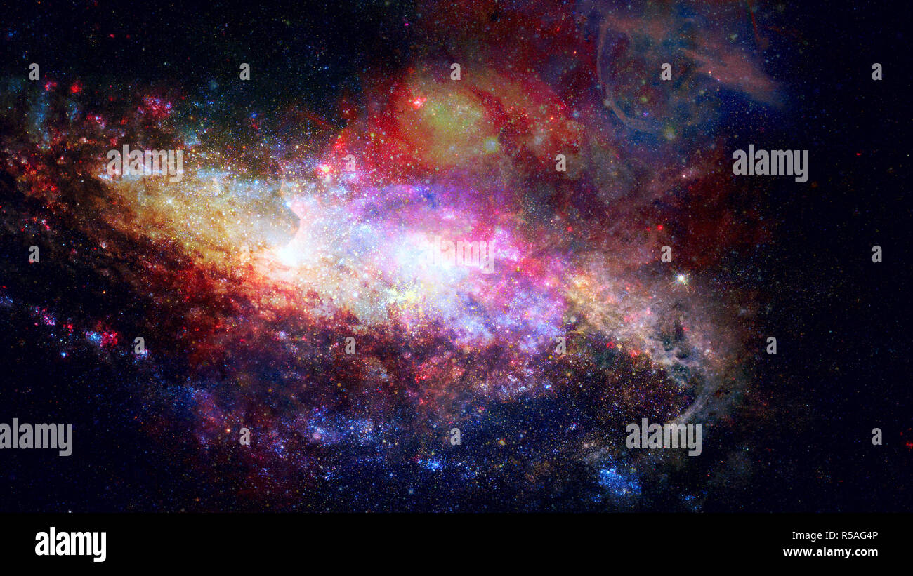 Nebula and galaxy in space. Solar system. Elements of this image ...