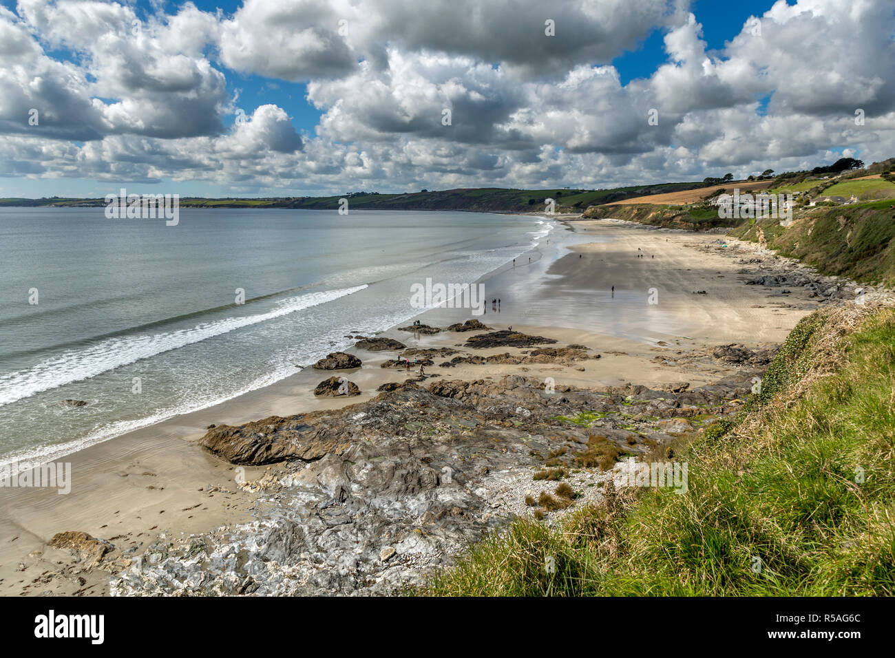 Pendower Beach; Roseland; Cornwall; UK Stock Photo - Alamy