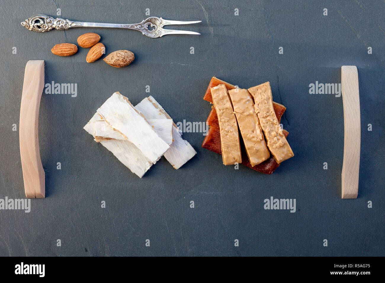 Turron, mantecados and polvorones, typical spanish christmas sweets ...