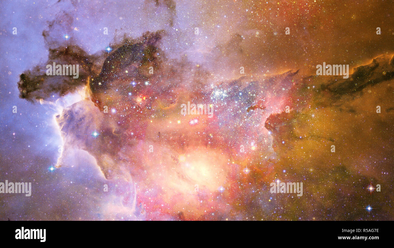 Image of the nebula in deep space. Galaxy constellation. Elements of ...