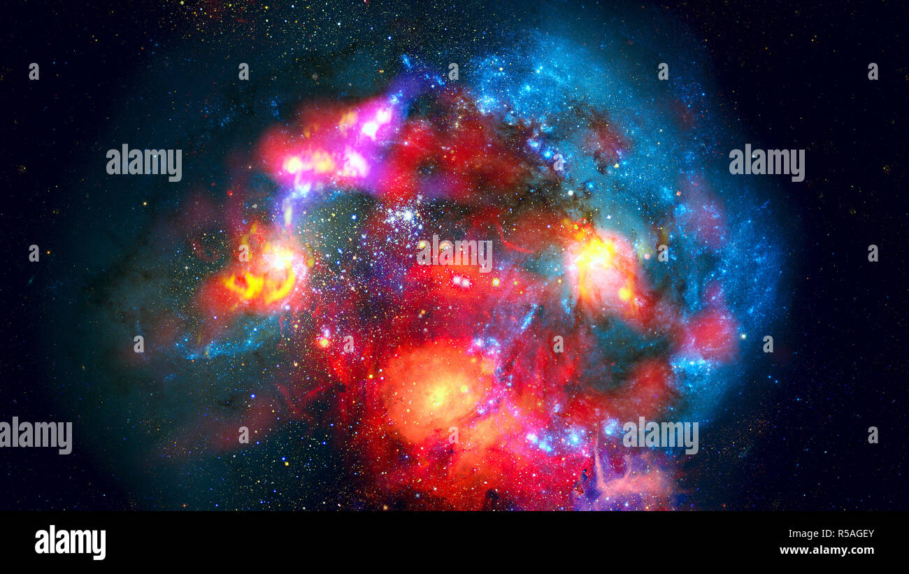 Image of the nebula in deep space. Galaxy constellation. Elements of ...