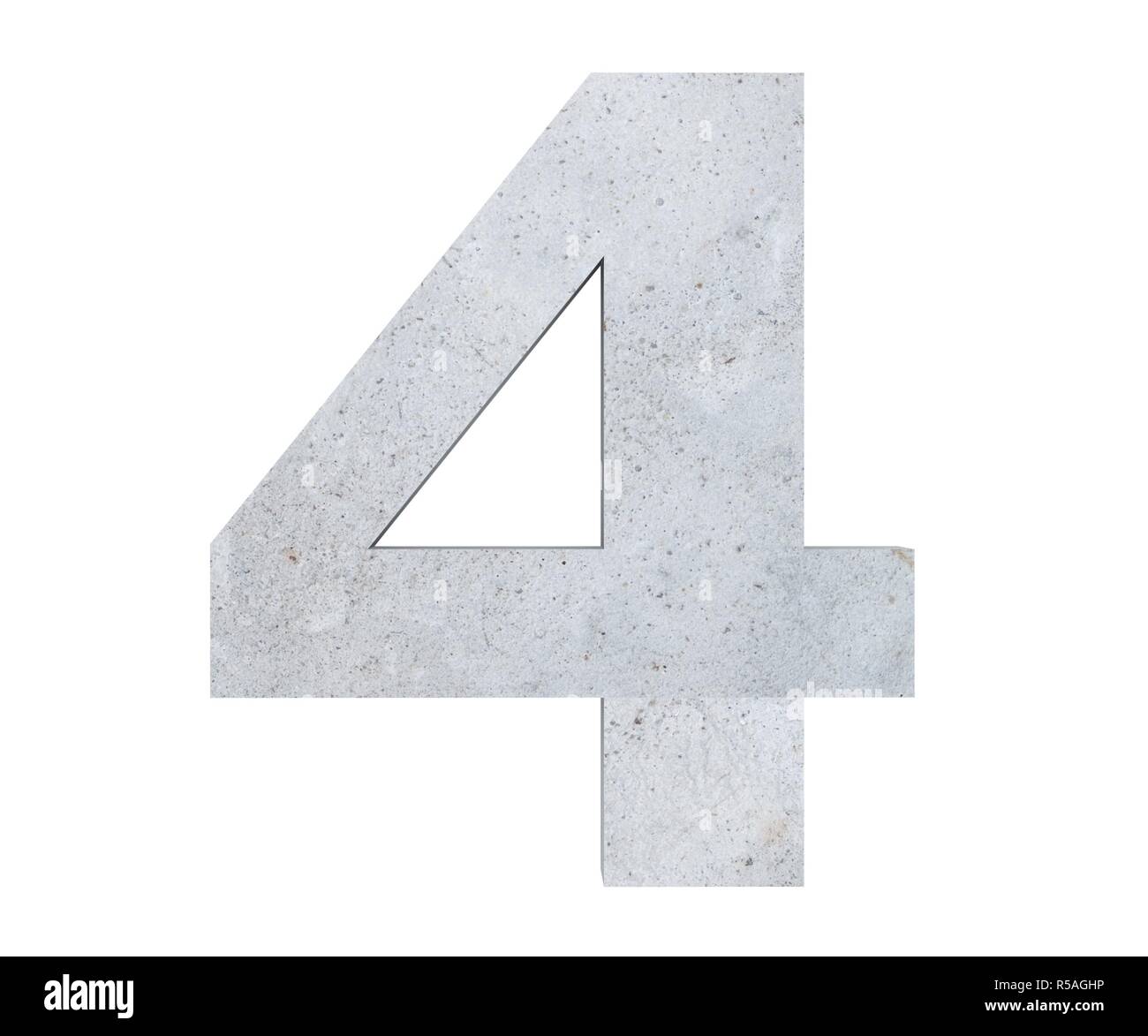 3D rendering concrete number 4 four. 3D render Illustration Stock Photo ...