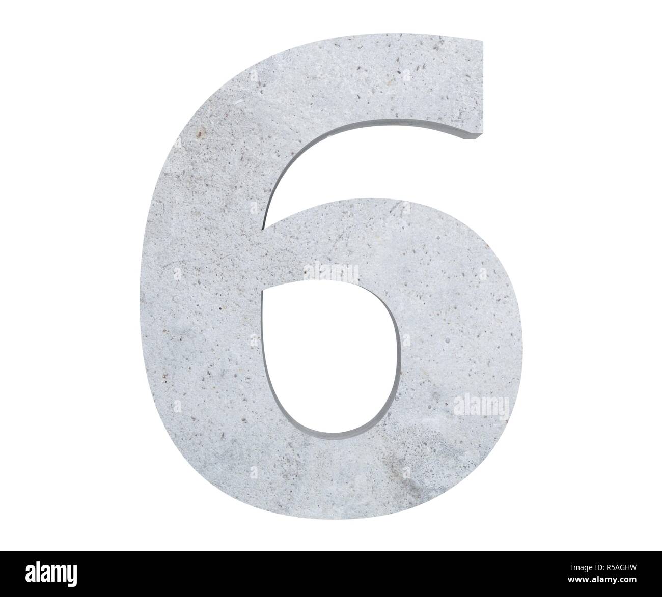 3D rendering concrete number 6 six. 3D render Illustration Stock Photo ...