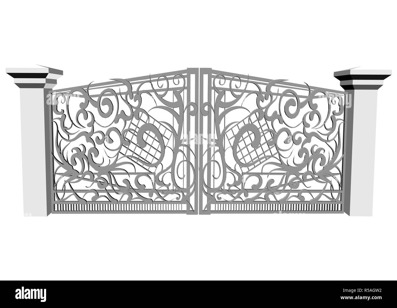 Rod iron gate Cut Out Stock Images & Pictures - Alamy