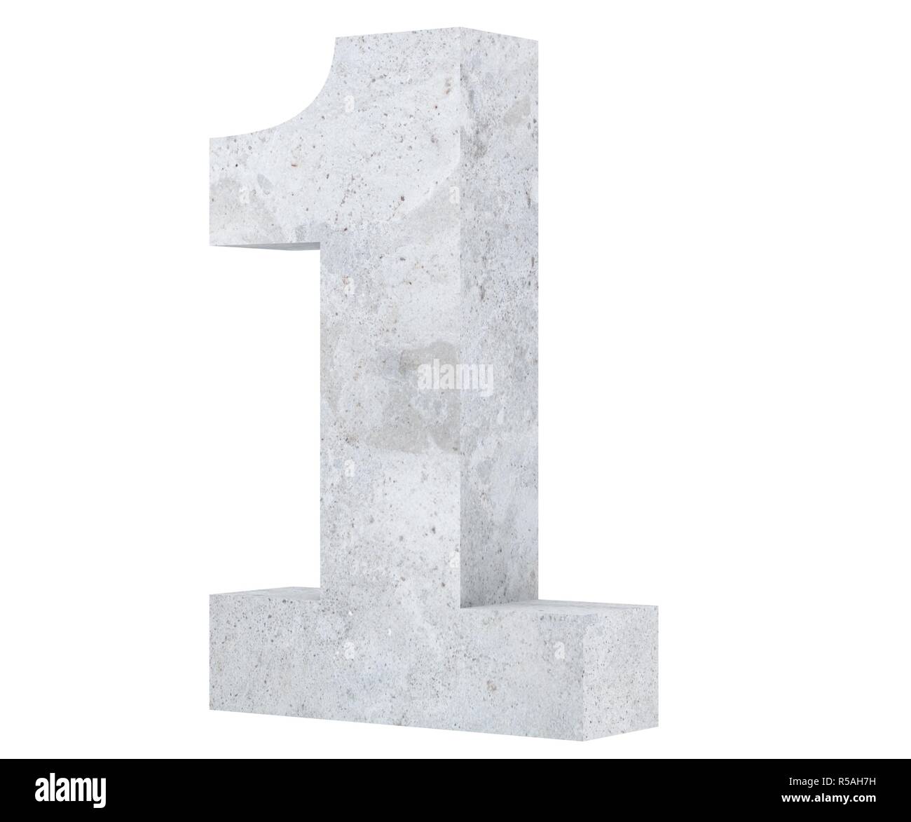 3D rendering concrete number 1 one. 3D render Illustration Stock Photo ...