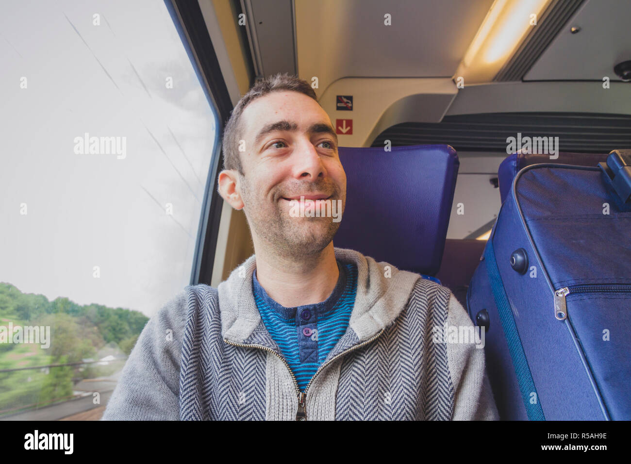 Locomotive traveling man hi-res stock photography and images - Alamy