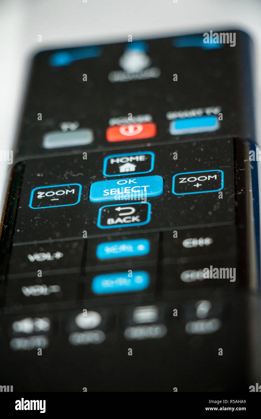 Smart TV remote with motion control isolated on white backgorund Stock ...