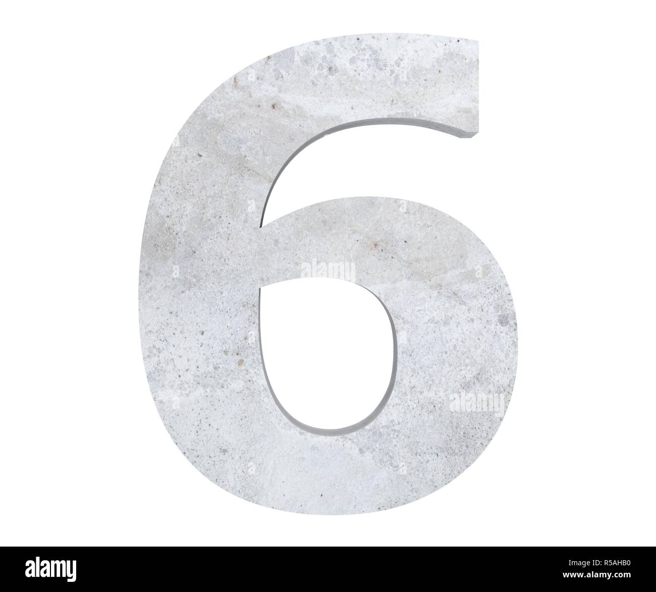 3D rendering concrete number 6 six. 3D render Illustration Stock Photo ...