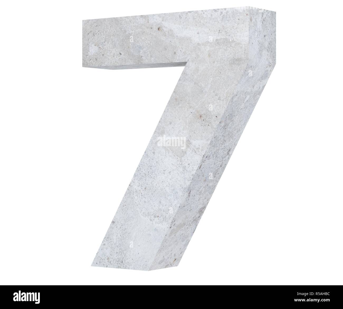 3D rendering concrete number 7 seven. 3D render Illustration Stock ...