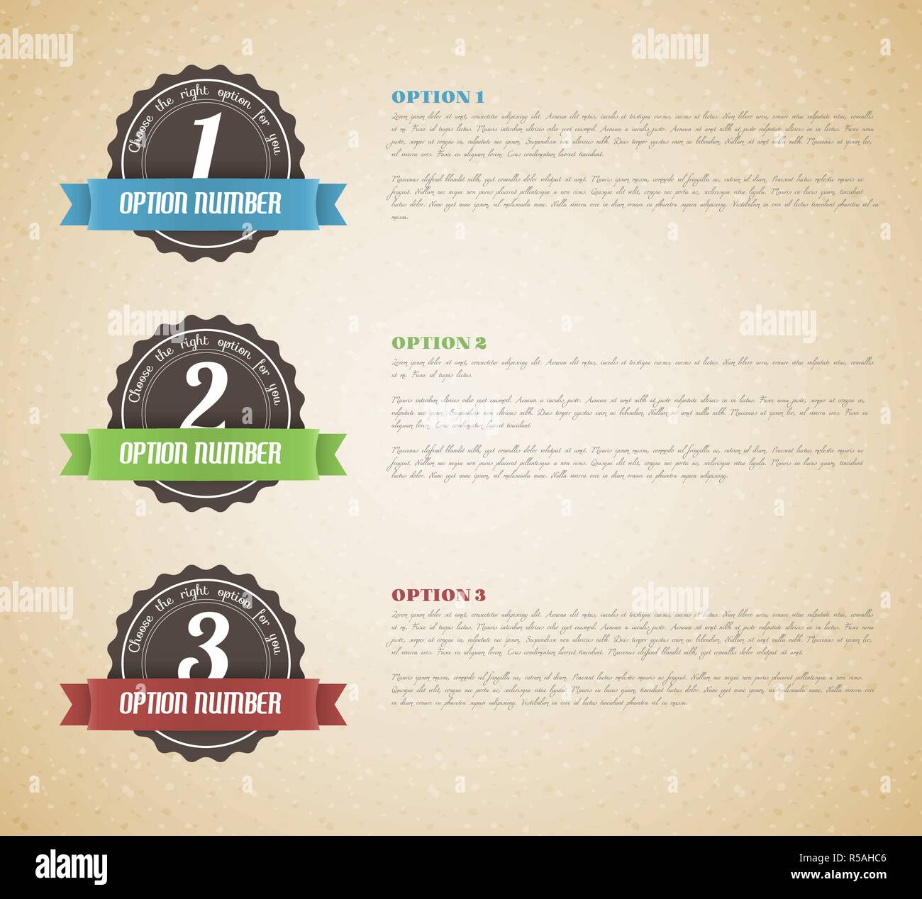 Vector options background / product choice or versions Stock Vector ...