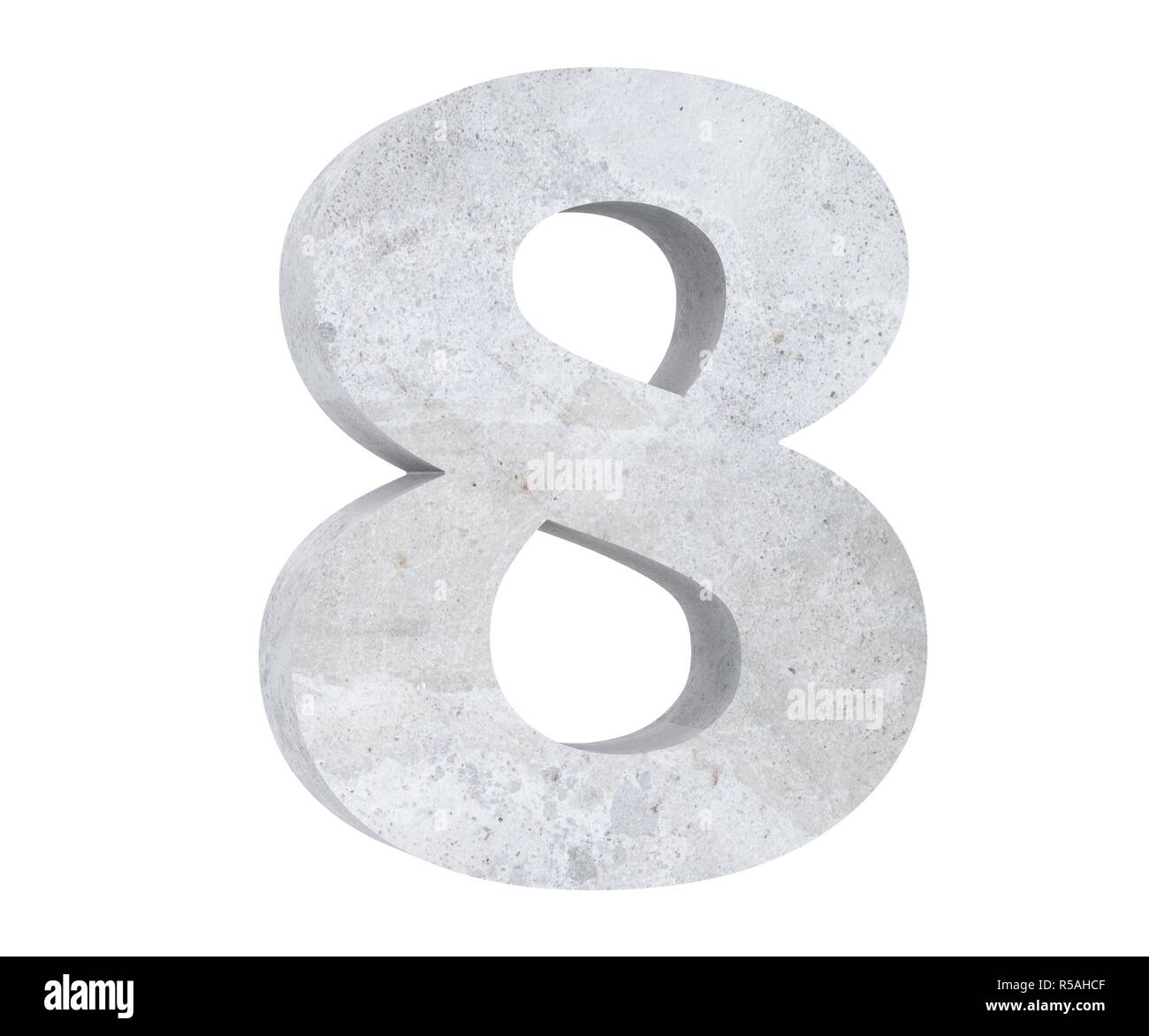 3D rendering concrete number 8 eight. 3D render Illustration Stock ...
