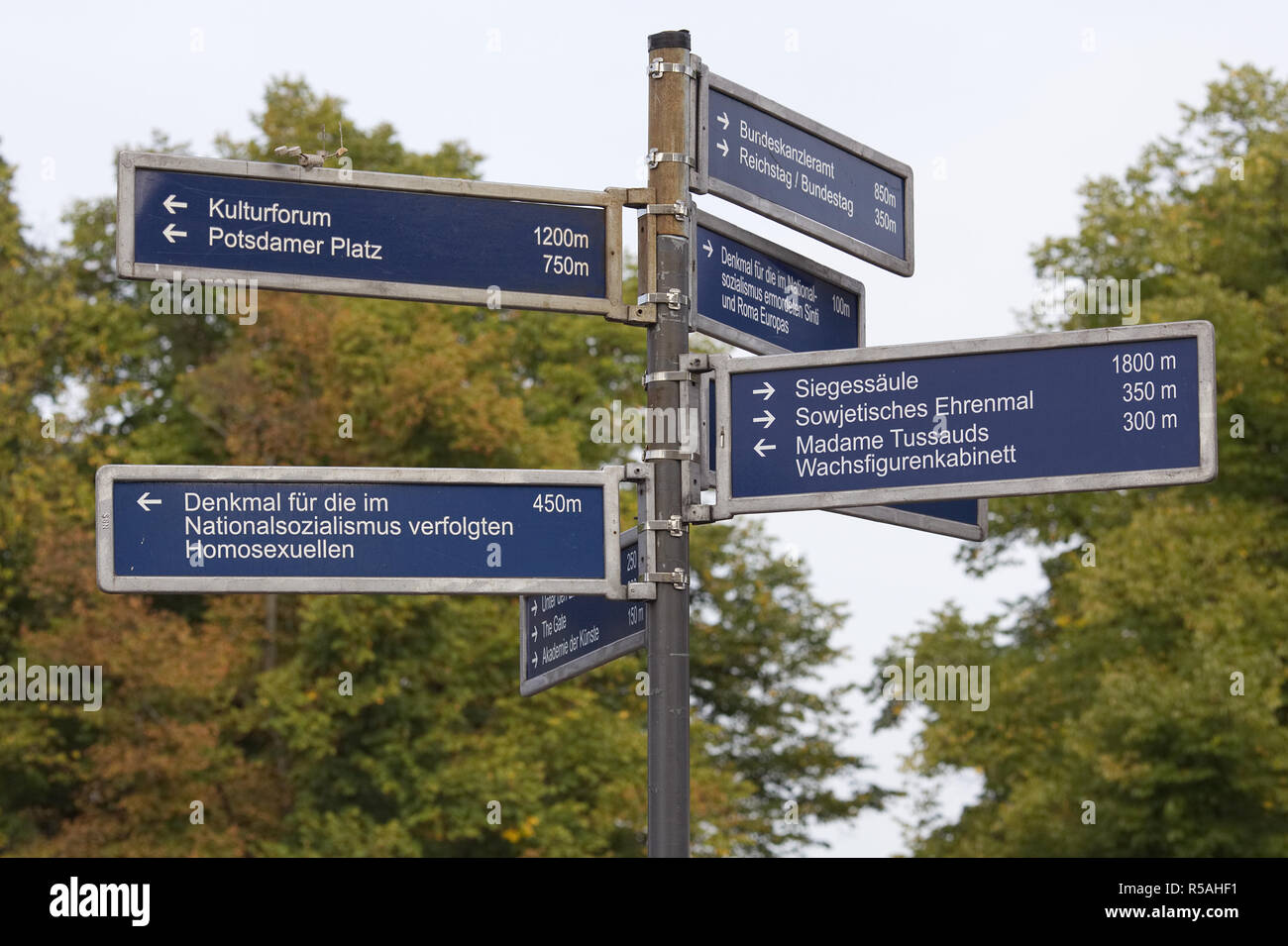 Tourist information sign in Berlin Germany Stock Photo - Alamy