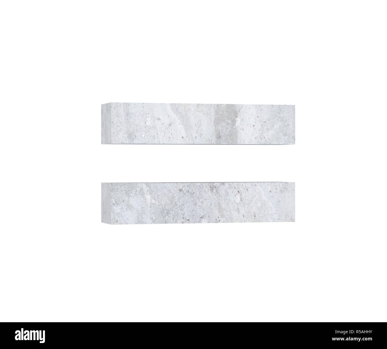 3D rendering concrete symbol - equal. 3D render Illustration Stock ...