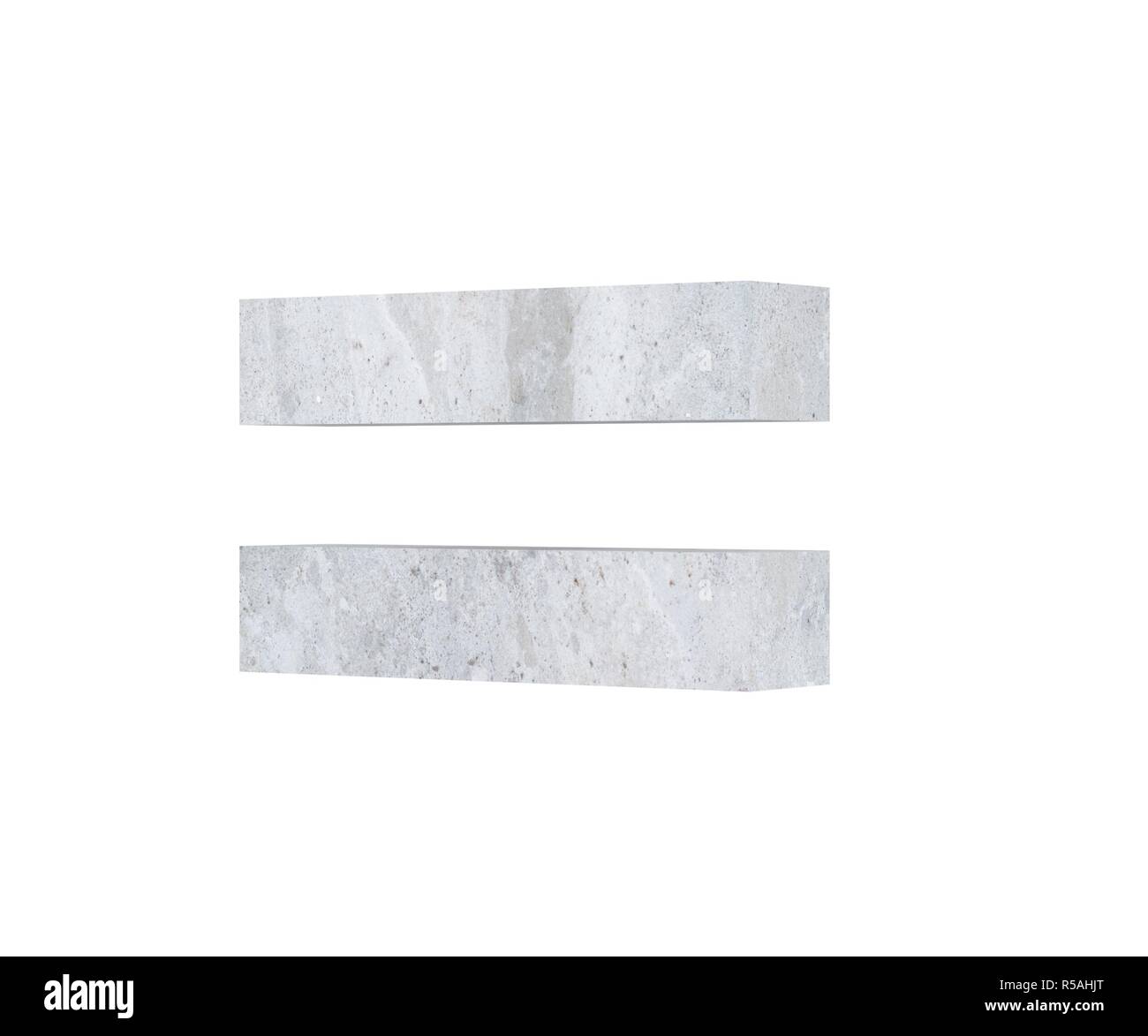 3D rendering concrete symbol - equal. 3D render Illustration Stock ...