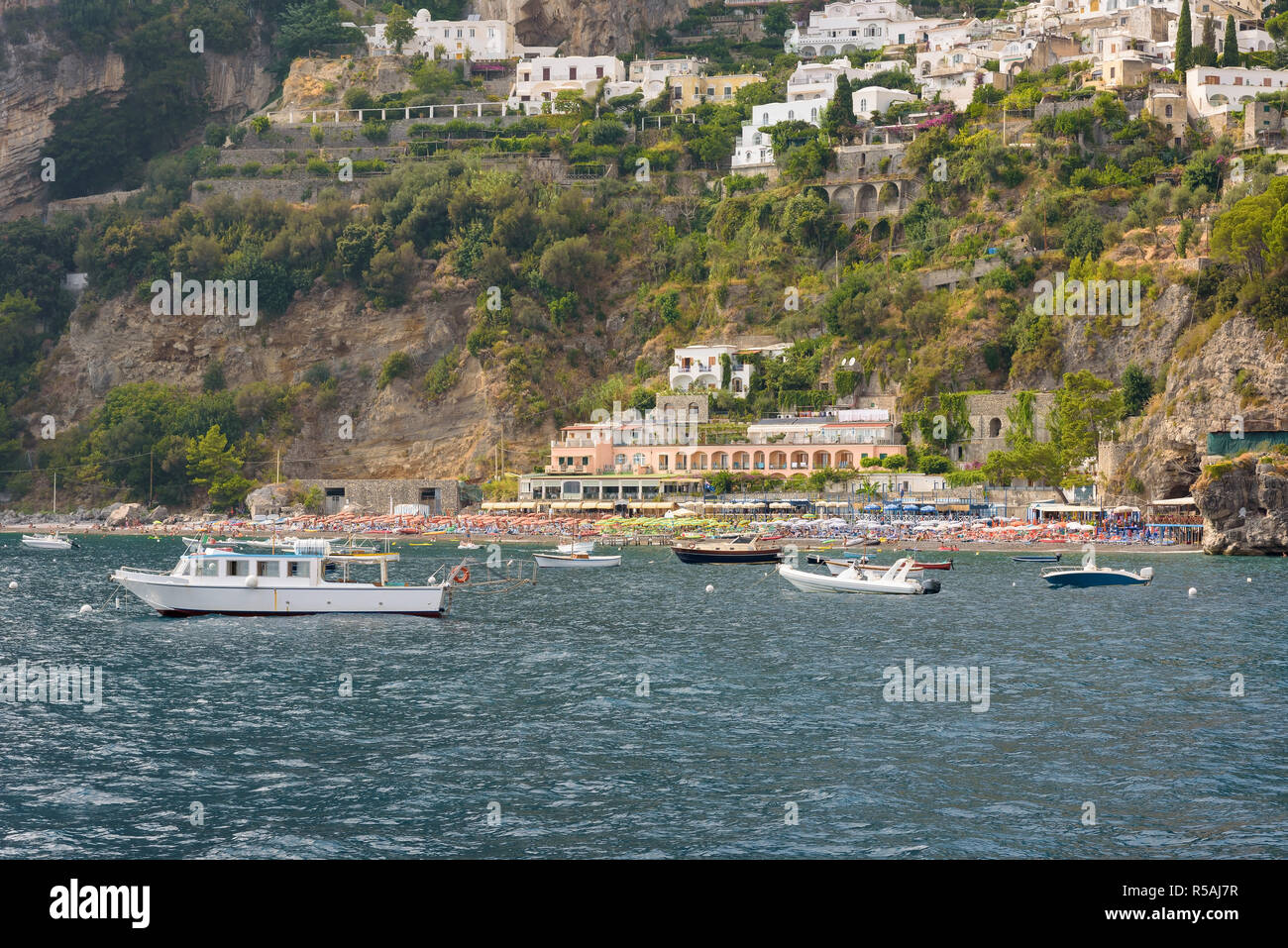 boats at the beach in positano Stock Photo - Alamy