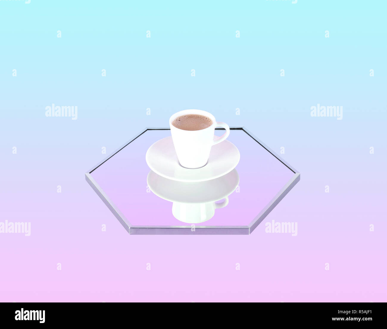 Stylish morning coffee setup. Creative minimal concept Stock Photo - Alamy