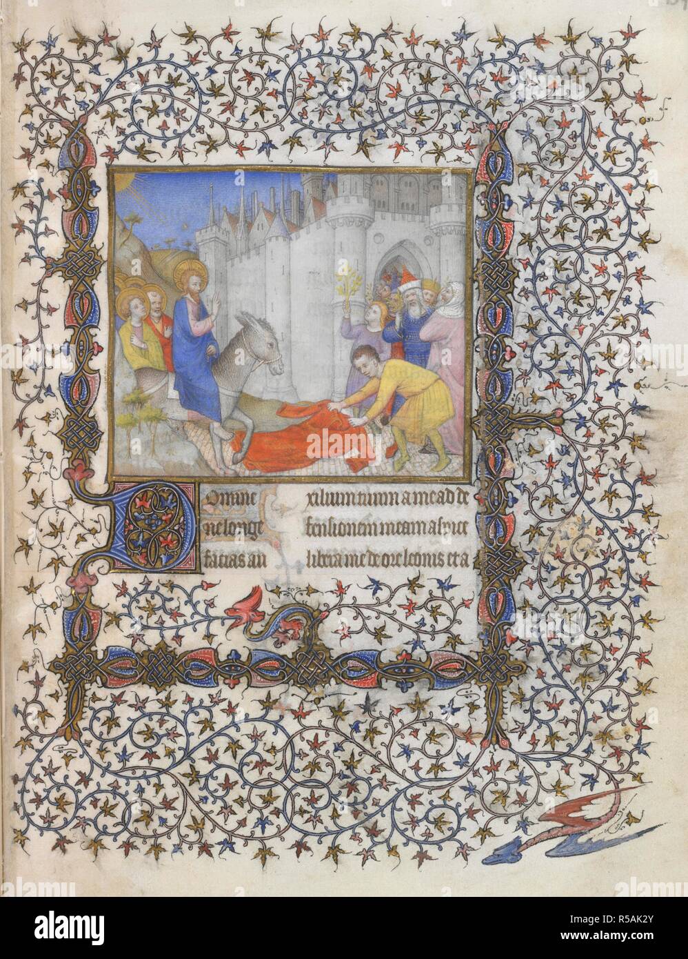 Entry into Jerusalem. Book of Hours. France [Bourges]; between 1405 and ...