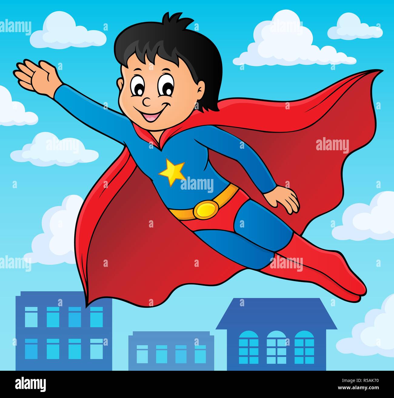 Super hero boy theme image 2 Stock Photo - Alamy