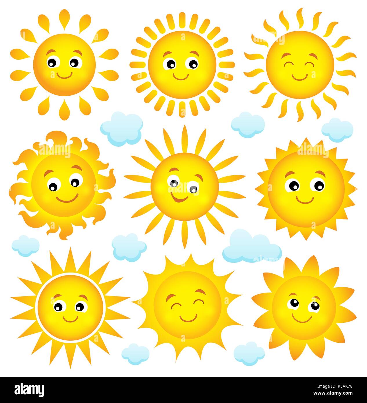 Abstract sun theme collection 4 Stock Photo - Alamy