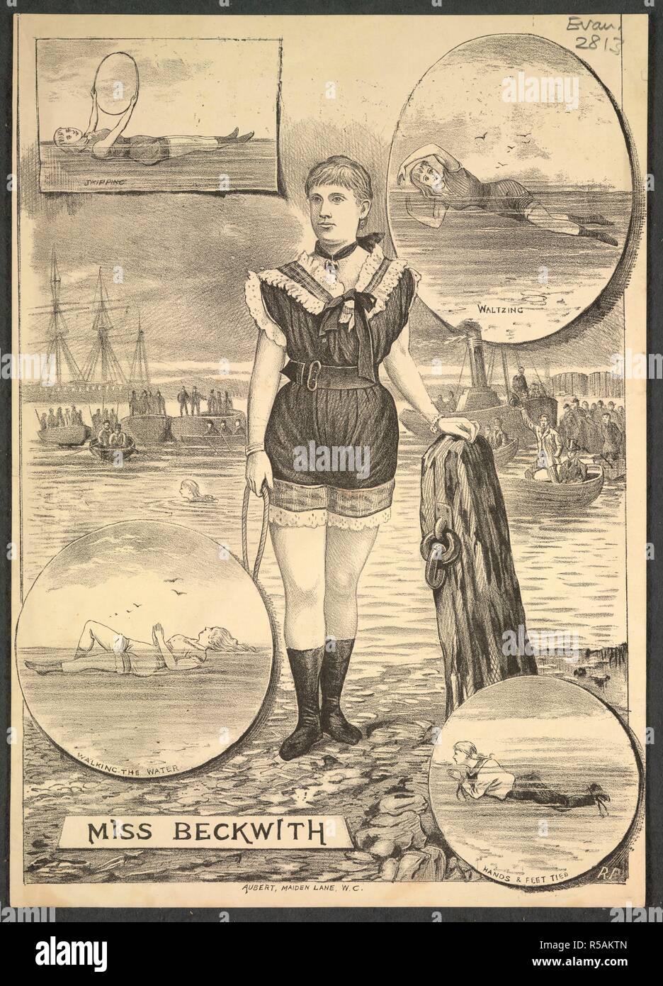 Lithograph illustrations of Miss Agnes Beckwith skipping, waltzing ...