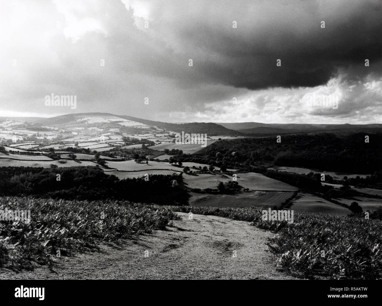 Storm clouds, Aberedu Hill Drovers Roads, Wales. Storm clouds, Aberedu ...